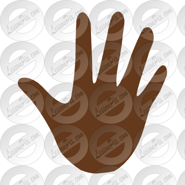 Brown Hand Clip Art At Clker - Clip Art (380x380), Png Download