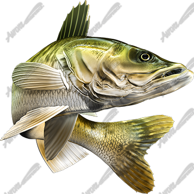 Walleye - Walleye Fish Png (400x400), Png Download