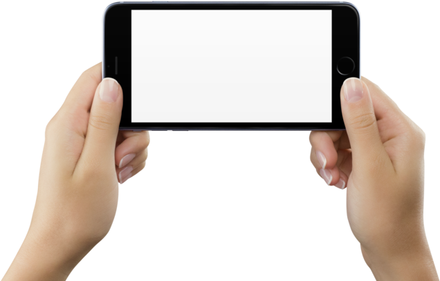 Download Hand Holding Iphone Png - Holding Phone Sideways Transparent ...