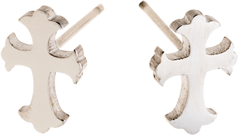 Download Steel Gothic Cross - Earrings | Transparent PNG Download | SeekPNG