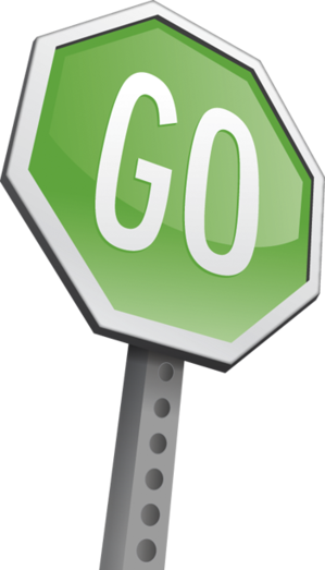 Go Sign Png Png Transparent Stock - Go Sign (299x523), Png Download