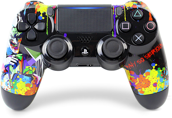 Joker Ps4 Controller (597x427), Png Download