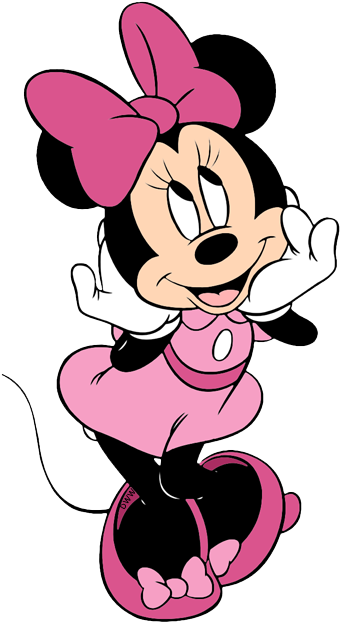 Minnie In Pink Png - Cute Minnie Mouse Pink (350x632), Png Download