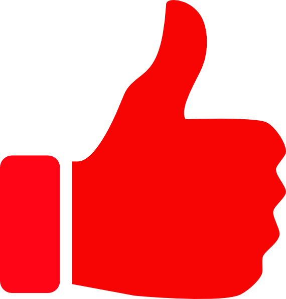 Download Red Like Thumb Negative Clip Art At Clker - Thumbs Up Icon Red ...