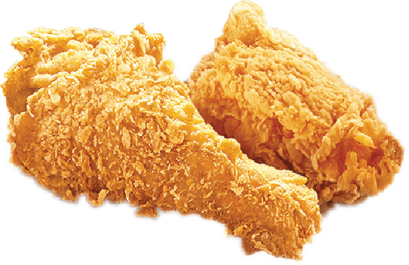 Chicken - 2 Pc Fried Chicken (586x380), Png Download