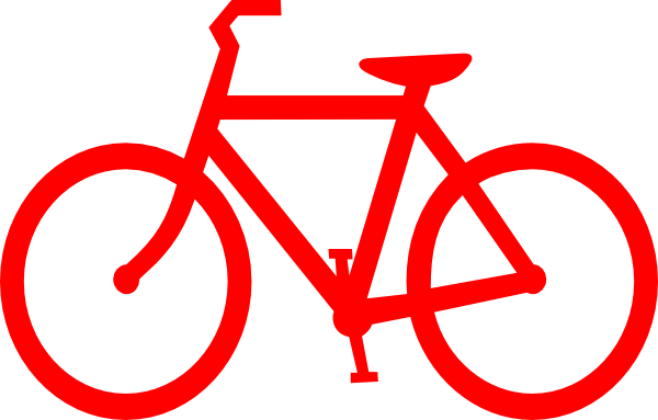Red Bicycle Outline Clip Art At Clkercom Vector Clip - Clip Art Bike ...