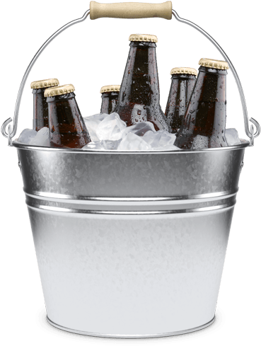 Beer Bucket Png - Bucket Of Beers Png (400x500), Png Download