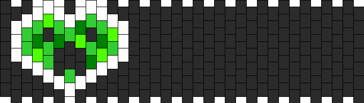 Heart Shaped Minecraft Creeper Kandi Pattern - Minecraft (714x202), Png ...