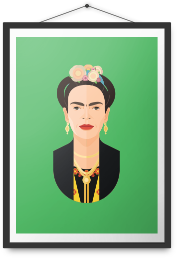 Download Frida Kahlo Poster - Frida Kahlo Illustration Flat ...