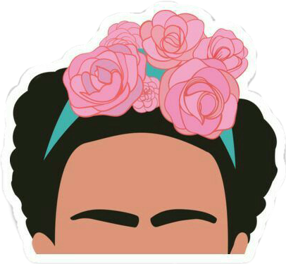 Frida Kahlo Cartoon Art (406x375), Png Download