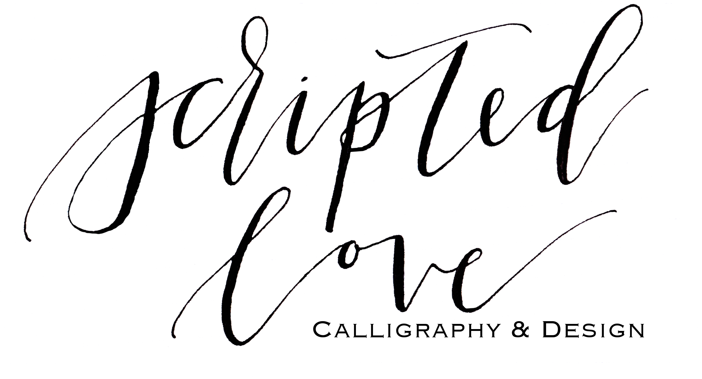 Scripted Love Calligraphy - Calligraphy (2304x1245), Png Download