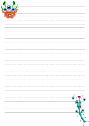 Aliens Handwriting Paper - Paper Product (300x424), Png Download