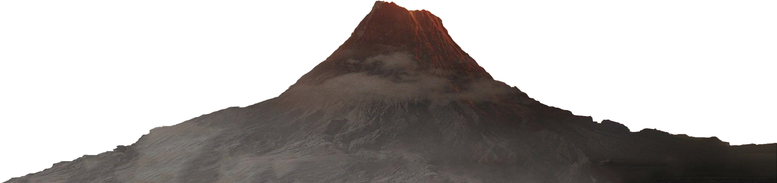 Volcano Png - Volcano Landscape Png (2000x600), Png Download