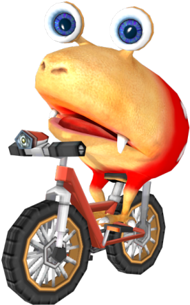 Png - Bulborb On A Bike (540x468), Png Download