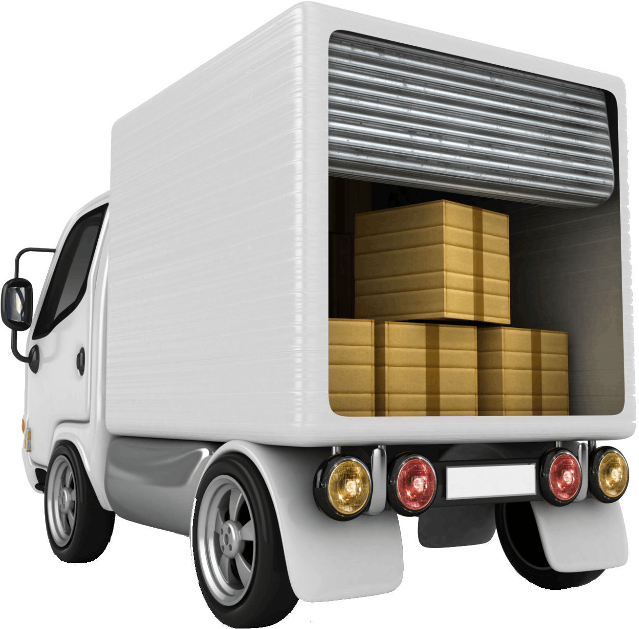 Track Delivery - Delivery Truck Png (1339x1286), Png Download