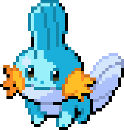 Mudkip - Mudkip Pixel Art Png (480x460), Png Download