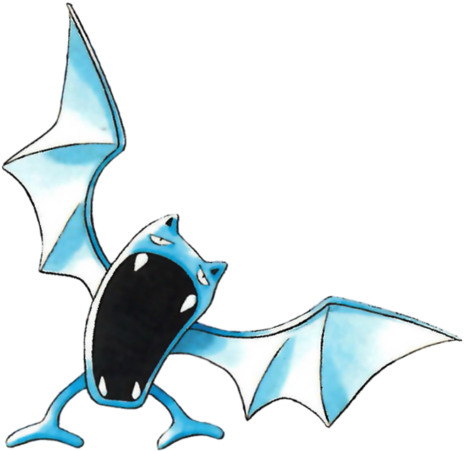 Golbat Pokemon Red And Blue Official Art - Pokemon Red And Blue Zubat (655x635), Png Download