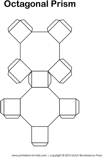Download Octagonal Prism Paper Model Net - Octagon 3d Shape ...