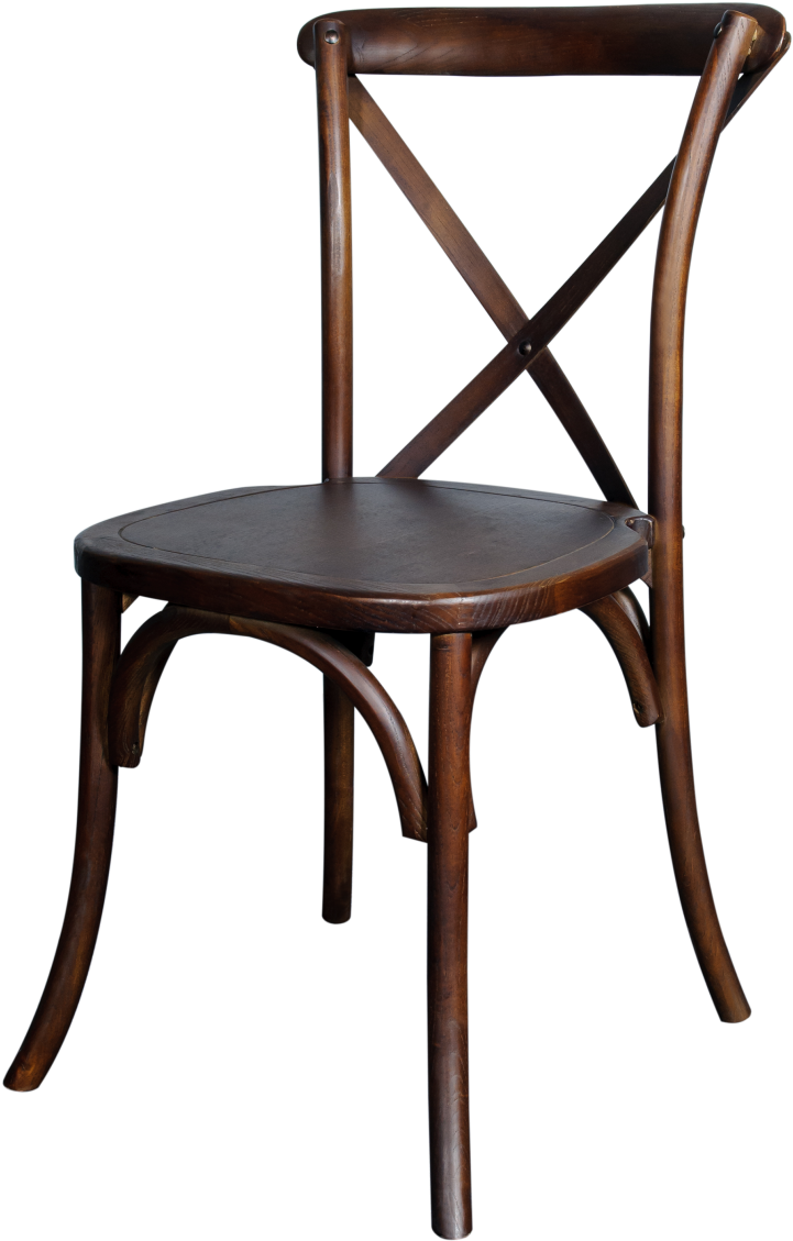Cross Back Chair Dark (910x1155), Png Download