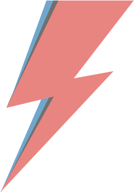 David Bowie Aladdin Sane Lightning Bolt (400x400), Png Download