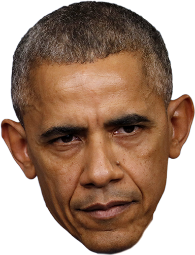 Obama Face Png Clipart Transparent Download - Barack Obama Head Transparent (400x529), Png Download