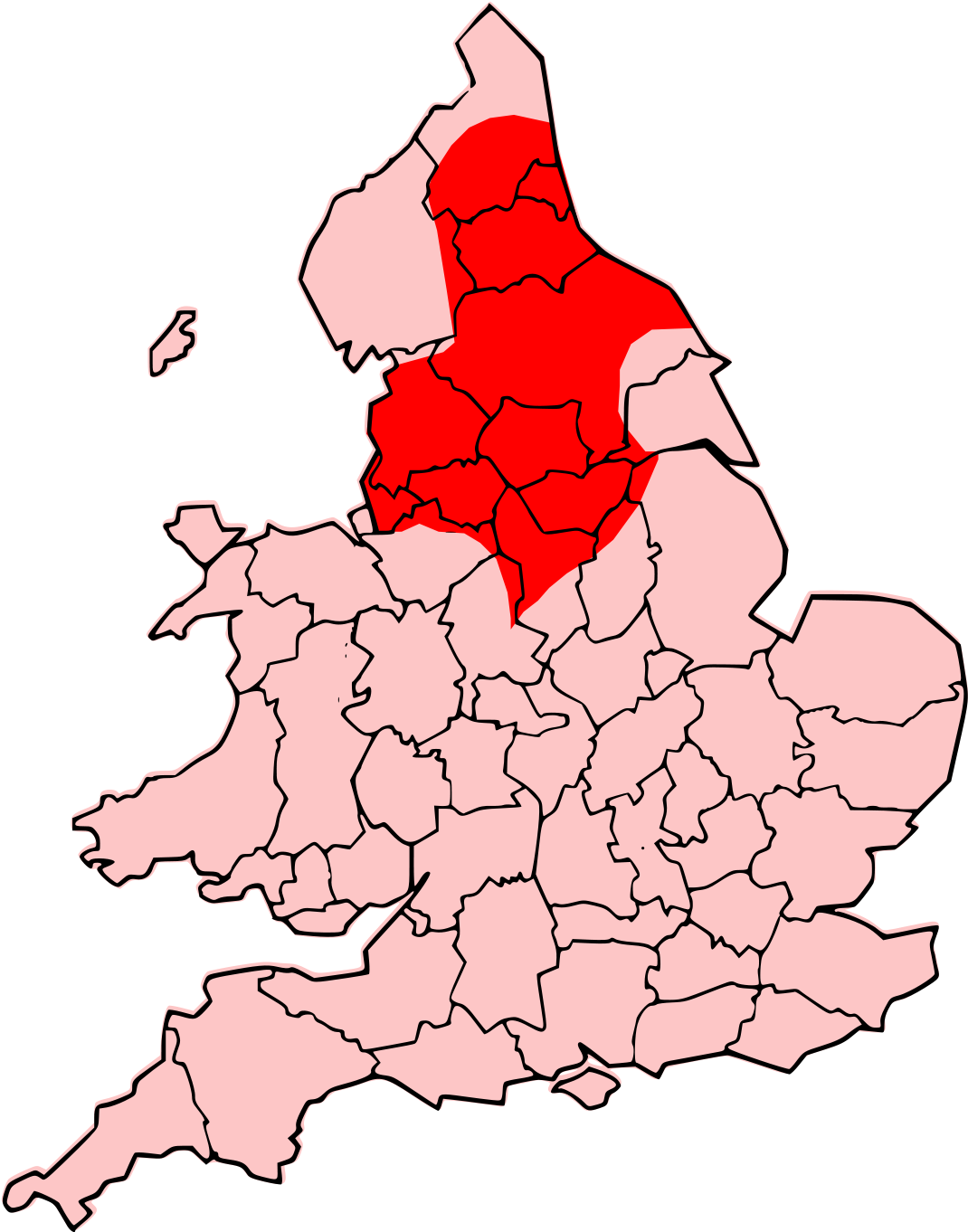 Counties Of England (1200x1697), Png Download