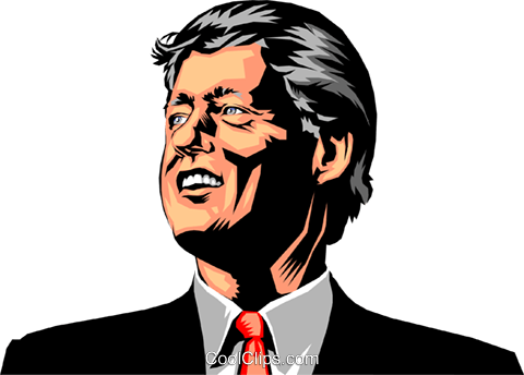 Bill Clinton Royalty Free Vector Clip Art Illustration - Illustration ...
