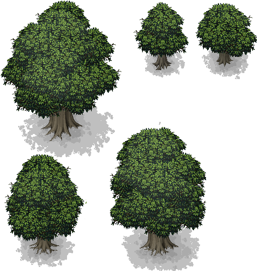 Green Trees With Shadows For Parallax Mapping Or Rpg - Rpg Maker Mv ...