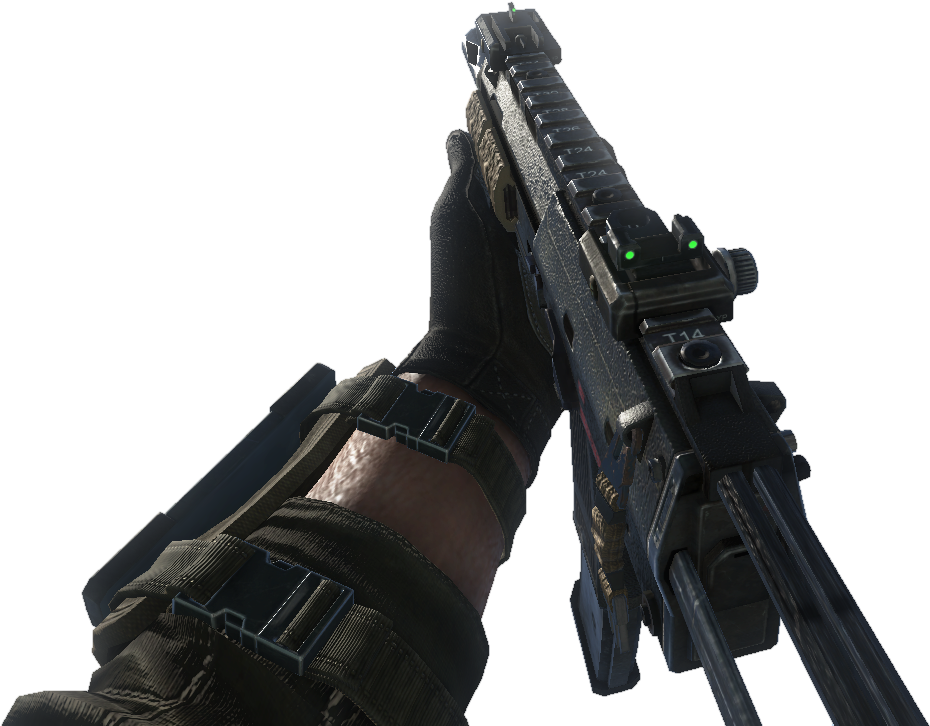 Mp7 Cocking Bo2 Mp7 Black Ops - Mp7 Bo2 Png (1045x808), Png Download