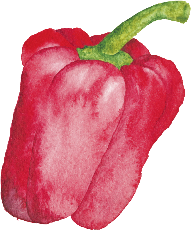 Red Hand-painted Cartoon Vegetable Kitchen Transparent - Vegetable ...