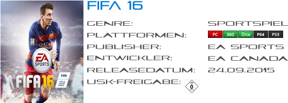Fifa 16 - Electronic Arts Fifa 16 Ps4 (650x220), Png Download