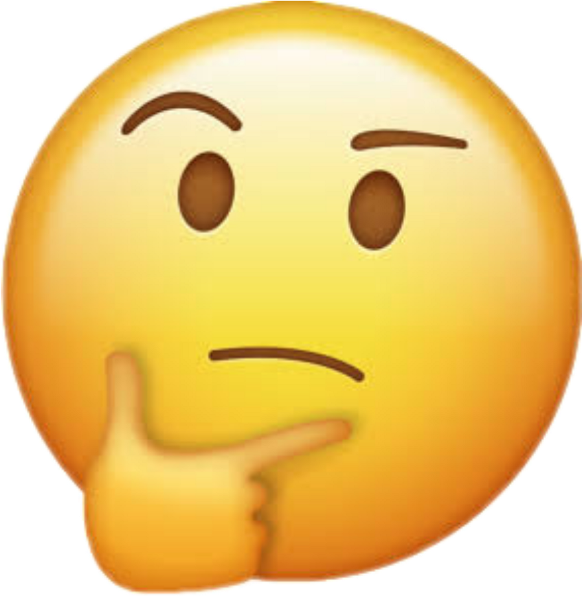 Download Sticker Emoticon Emojistickers Yellow - Iphone Thinking Emoji ...