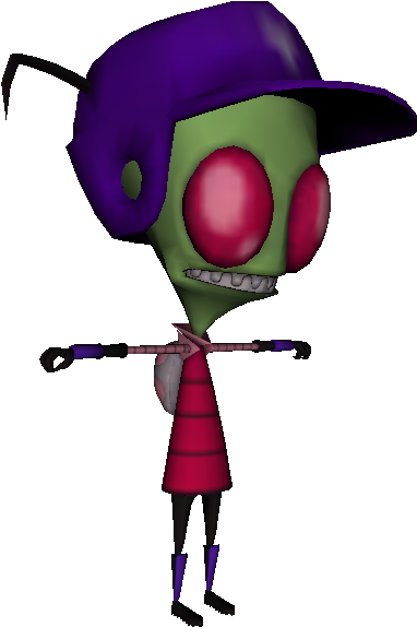 Download Zip Archive - Invader Zim Model (750x650), Png Download