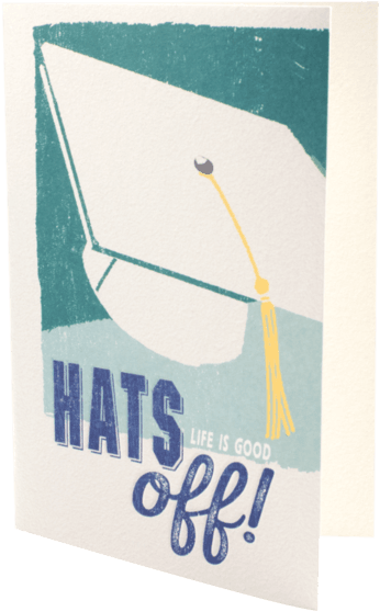 Life Is Good Graduation Cap With Tassel Card (570x570), Png Download