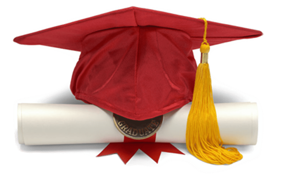 Red Graduation Cap Png (932x649), Png Download