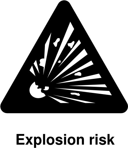Download Explosion Hazard Black Clip Art At Clker - Explosive Sign In ...