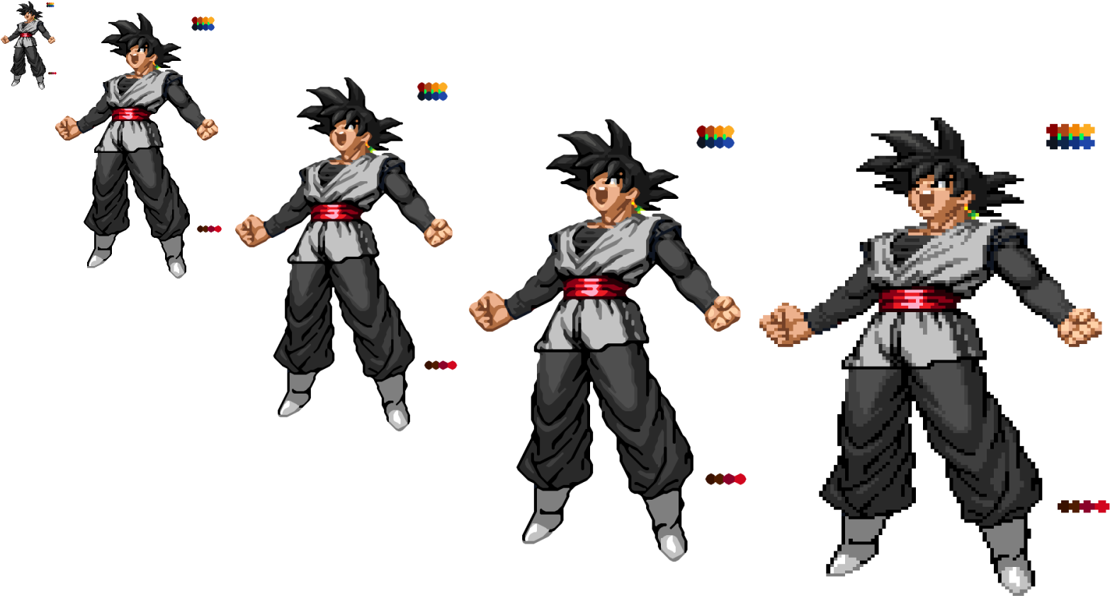 Download Custom Black Goku Sprite - Goku Black Pixel Art | Transparent ...