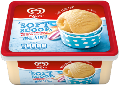 Wall's Soft Scoop Vanilla Light - Algida Ice Cream Vanilla (447x447 ...