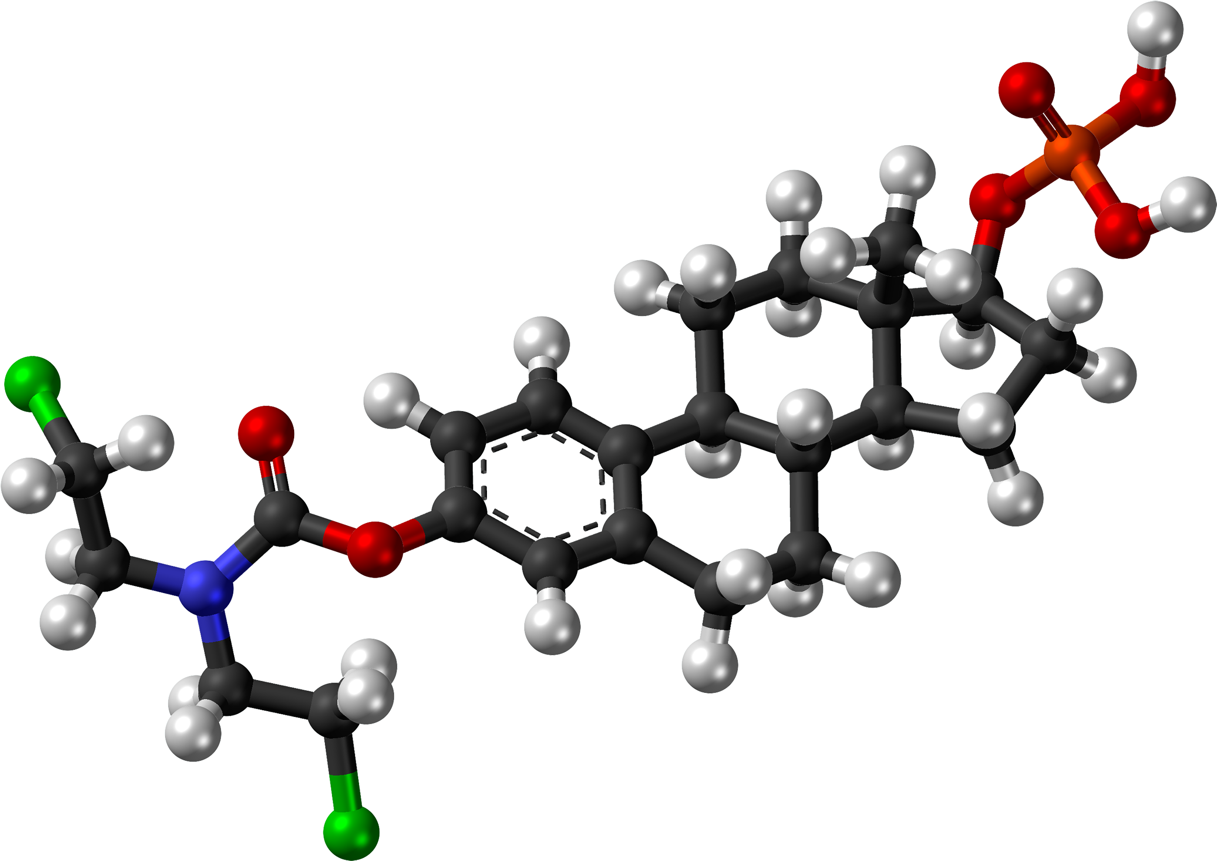 Estramustine Phosphate Molecule Ball - Acid (2560x1878), Png Download
