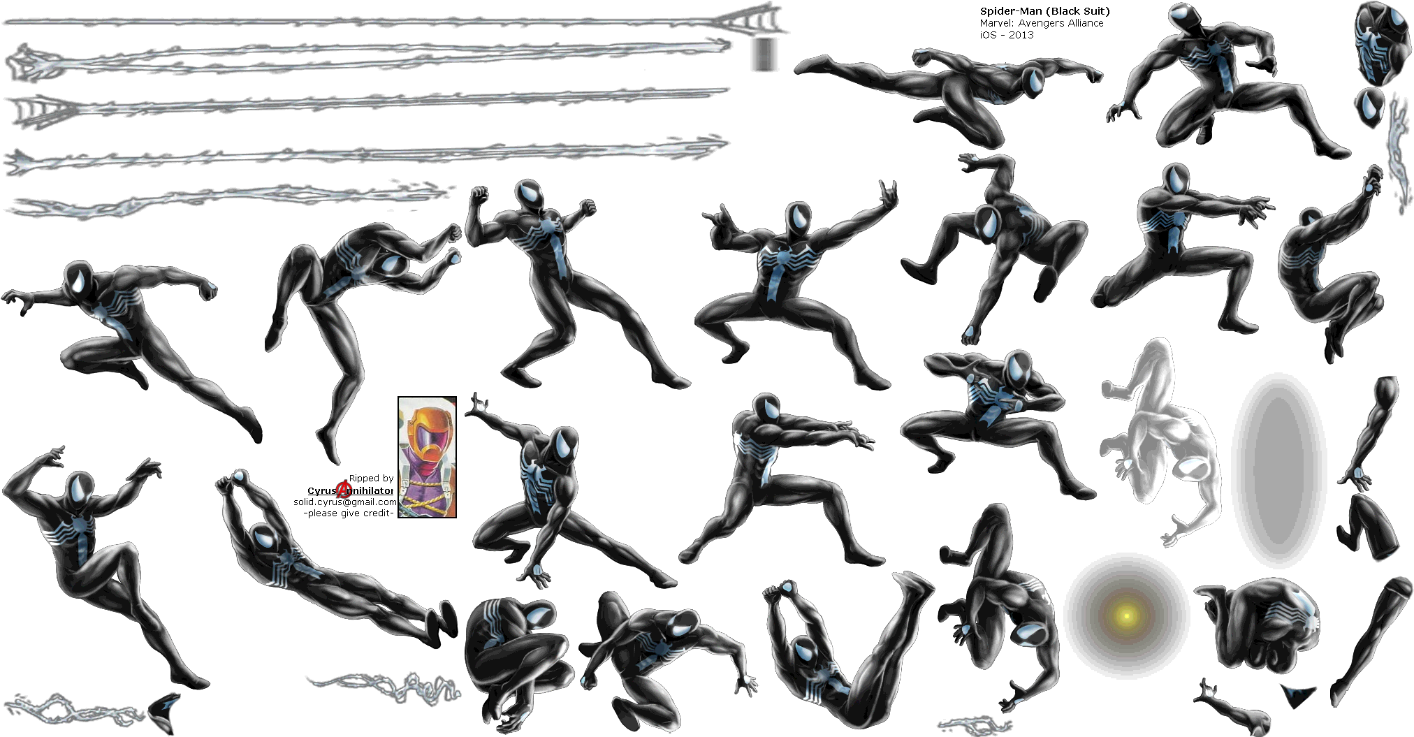 Spiderman Sprite Png - Spider Man Black Suit And Sinister Six ...