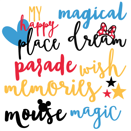 Magical Words Set Disney Title Svg Scrapbook Cut File - Disney Svg Free ...