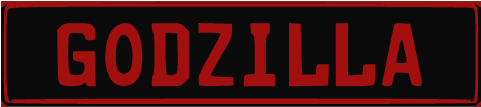 Godzilla License Plate - Parallel (480x360), Png Download