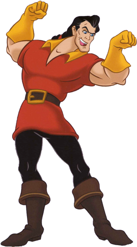 Beast Clipart Muscle - Gaston Disney (300x534), Png Download
