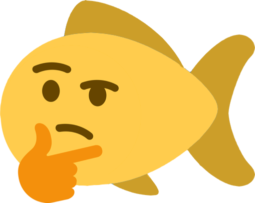 Think Fish Discord Emoji - Twitch Thinking Emote (509x406), Png Download