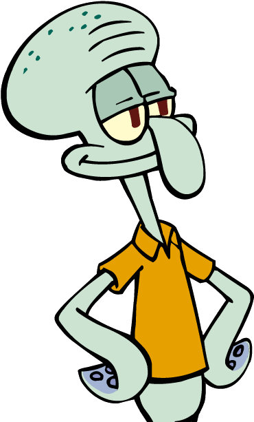 Spongebob Squidward Coloring (422x630), Png Download