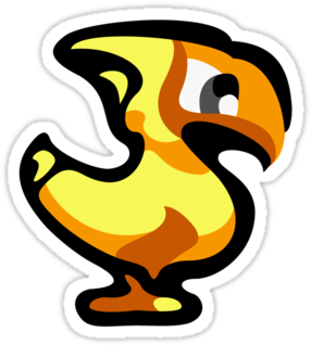 Yellow Chocobo By Kari Likelikes - Sticker (375x360), Png Download