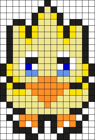 Chocobo Perler Bead Perler Bead Pattern / Bead Sprite - Dobby Design ...
