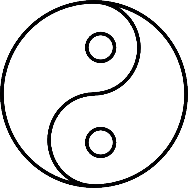 Yin And Yang Png Image With Transparent Background - Line Art (626x626 ...