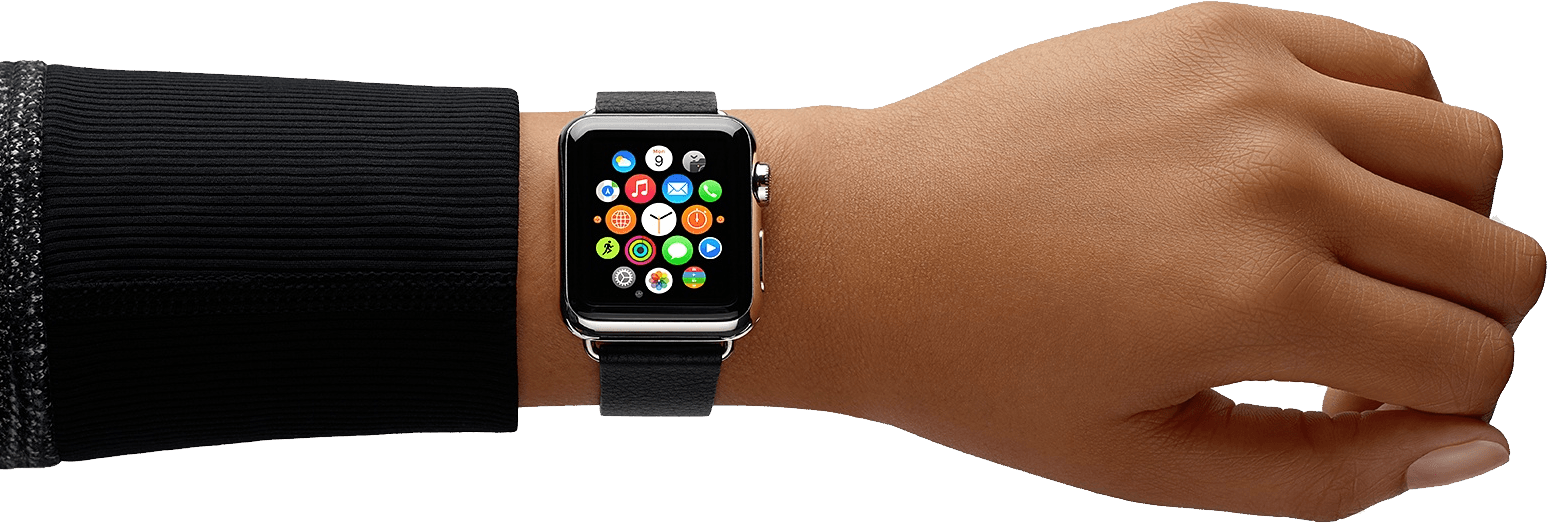 Apple Watch Hand - Apple Watch Hand Png (1548x523), Png Download