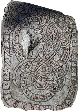 Nordic Rune Stone - Rune Stones Viking Runestone Knotwork Standing ...